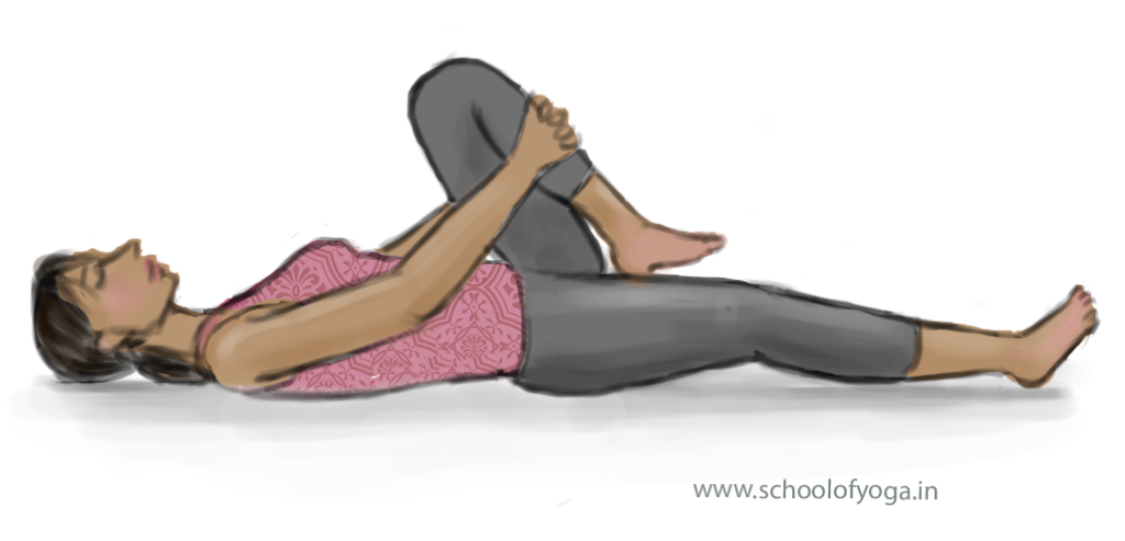 Best pavanamuktāsana (air relieving pose) - School of Yoga